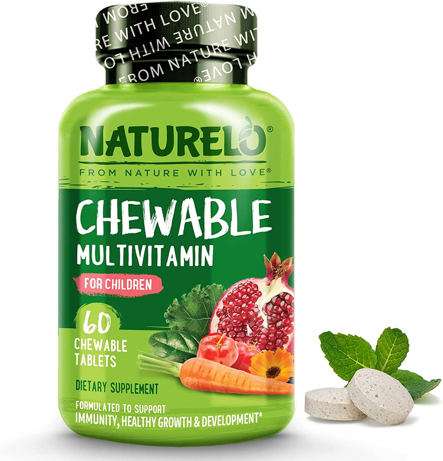 NATURELO Chewable Kids’ Multivitamin - Immunity Support with Zinc ...