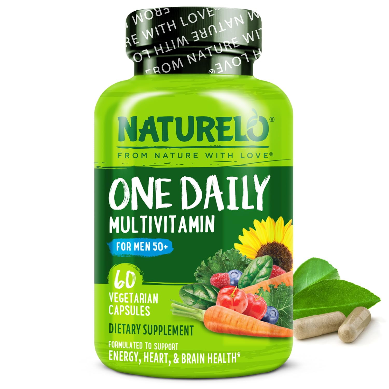 NATURELO Mens Multivitamins for Men 50+ - One Daily Multivitamin for ...