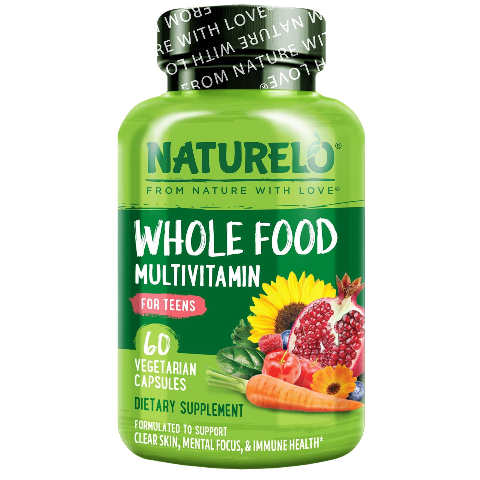 NATURELO Teen Multivitamin - Whole Food Multivitamin - with Minerals ...