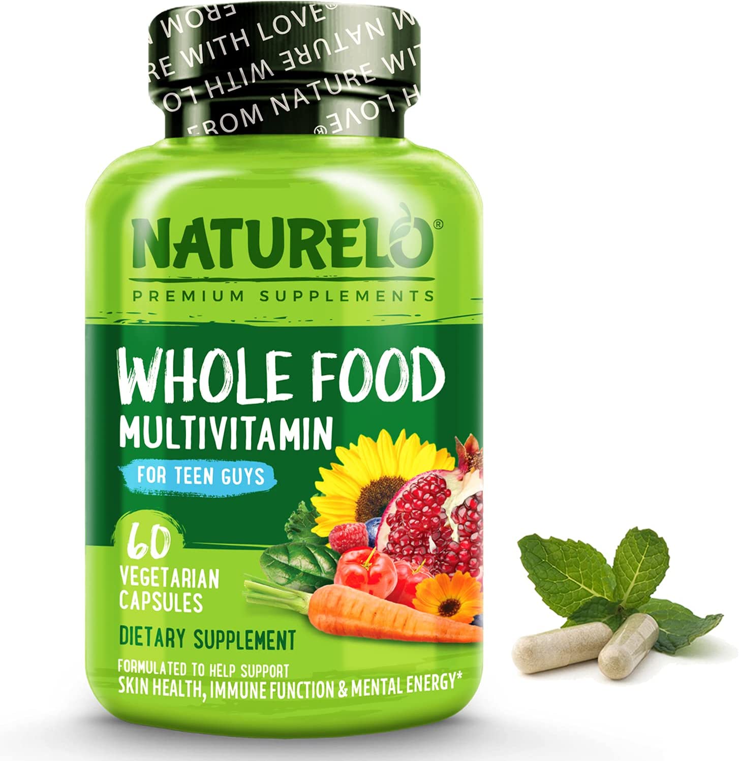 Pure Nutrition Whole Food Multivitamin for Men 1500mg. ALL NATURAL ...