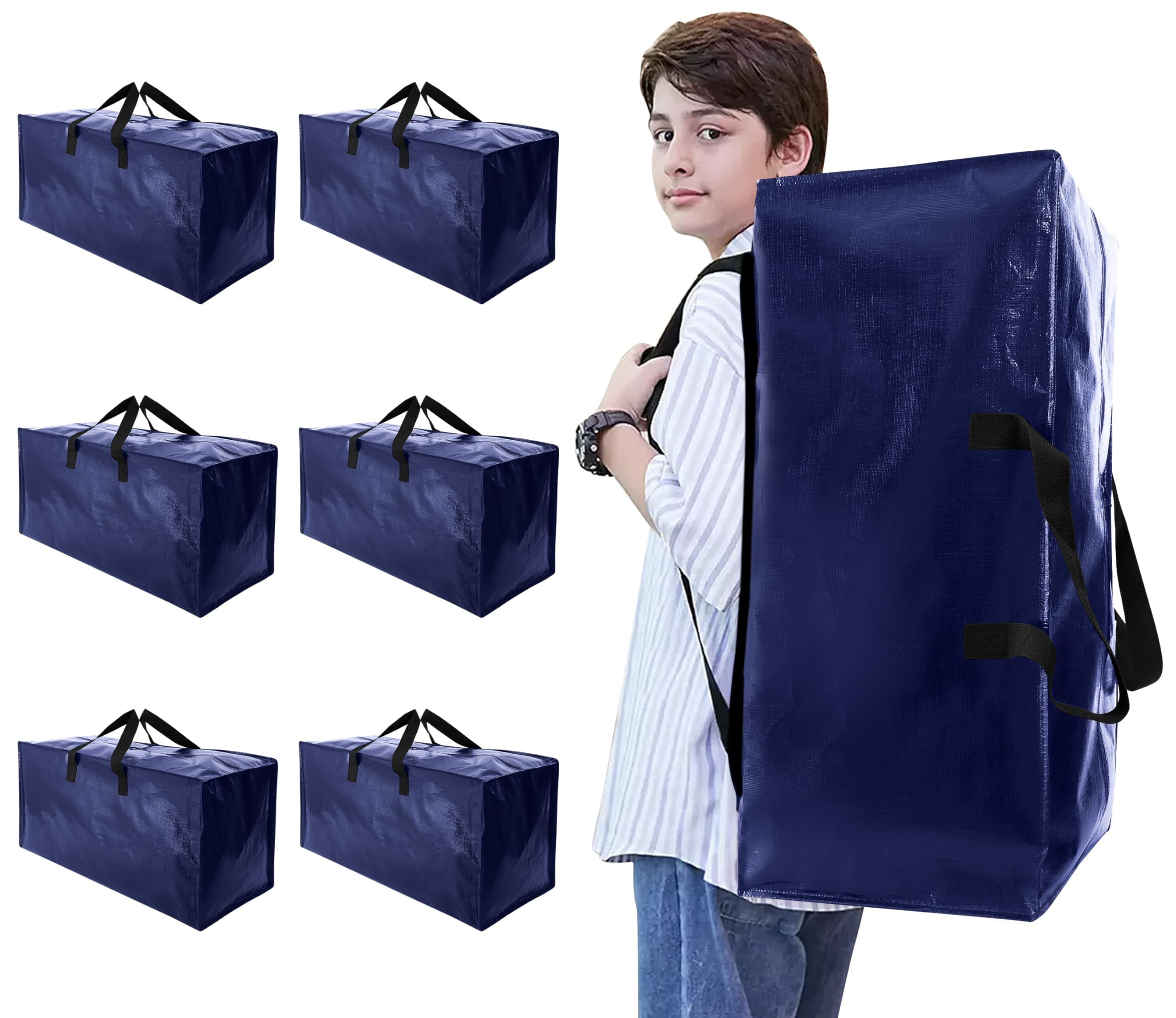 NATURELUX Heavy Duty Moving Bags with Backpack Straps and Strong ...