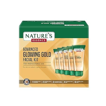 NATURES ESSENCE Advanced Glowing Gold Facial Kit, 250 gm - Walmart.com