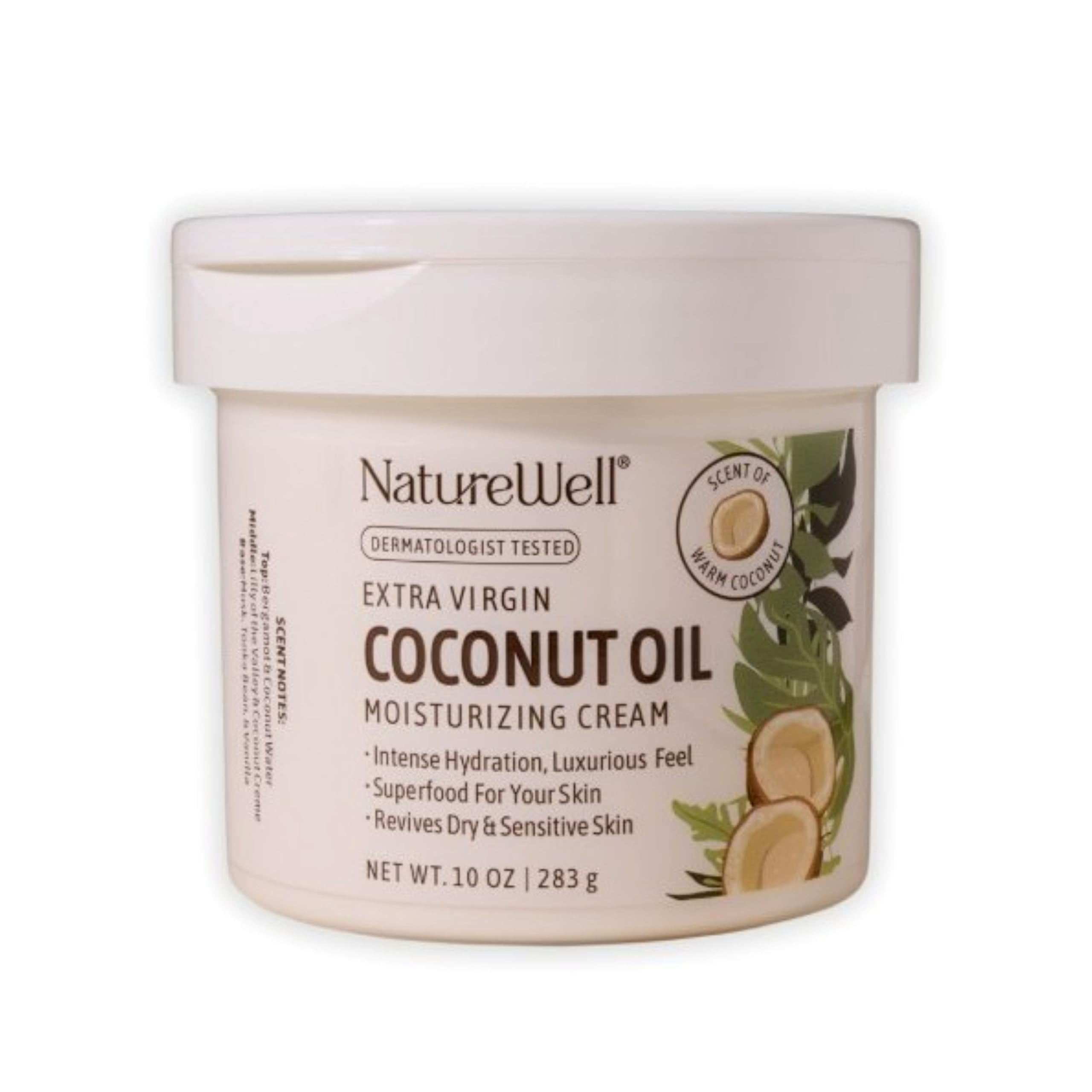 NATUREWELL Hydrate & Soften Coconut Oil Moisturizing Cream for Face ...