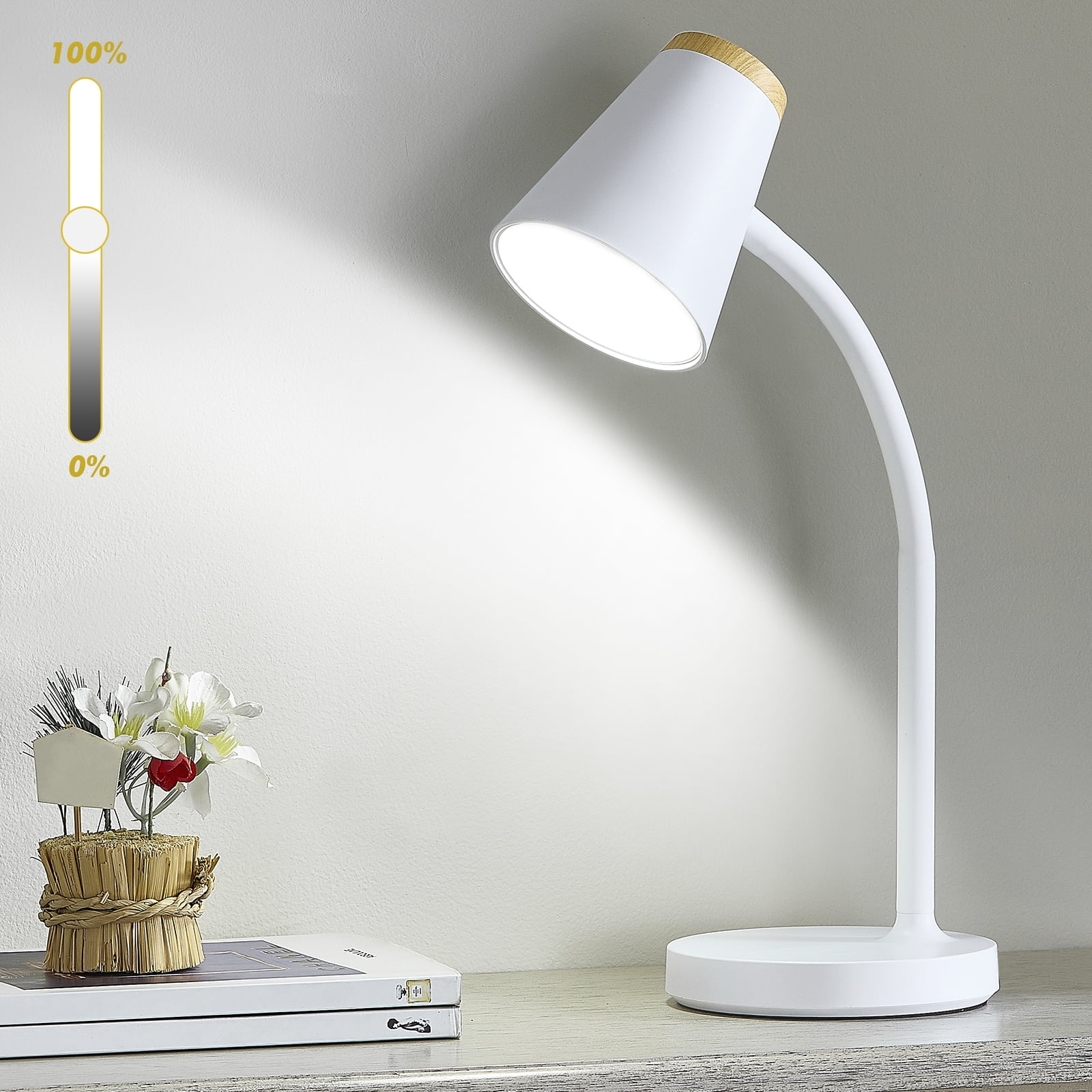 NATYSWAN Desk Lamp for College Dorm Room,White Touch Reading Lights 3 ...