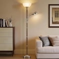 NATYSWAN Wood Floor Lamp for Living Room - Walnut Torchiere Floor Lamps ...