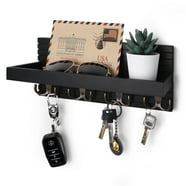 NIFFGAFF Anti-Drop Key Holder for Wall, Self Adhesive Key Rack, Black ...