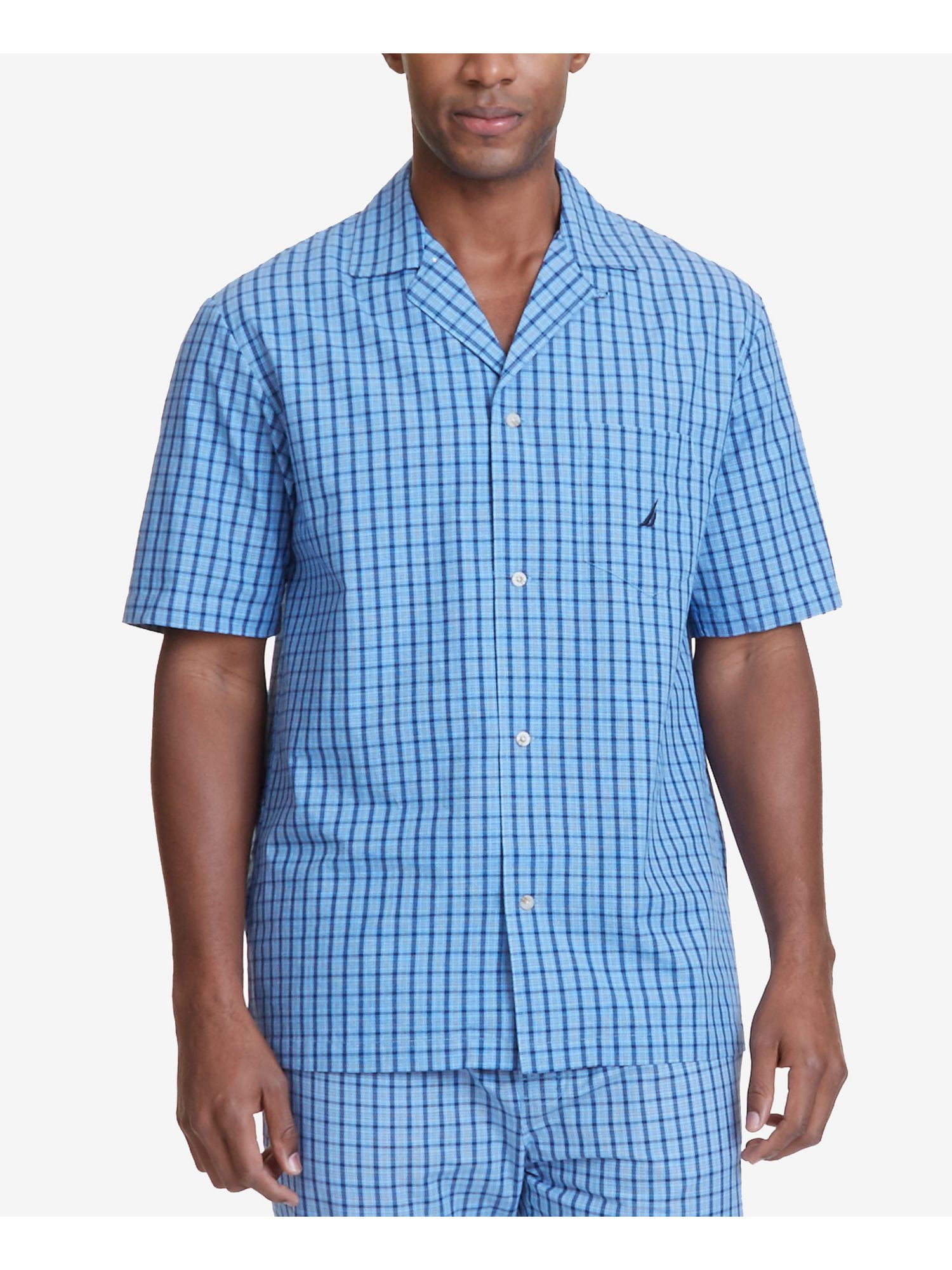 NAUTICA Intimates Blue Plaid Sleepwear Sleep Shirt S - Walmart.com