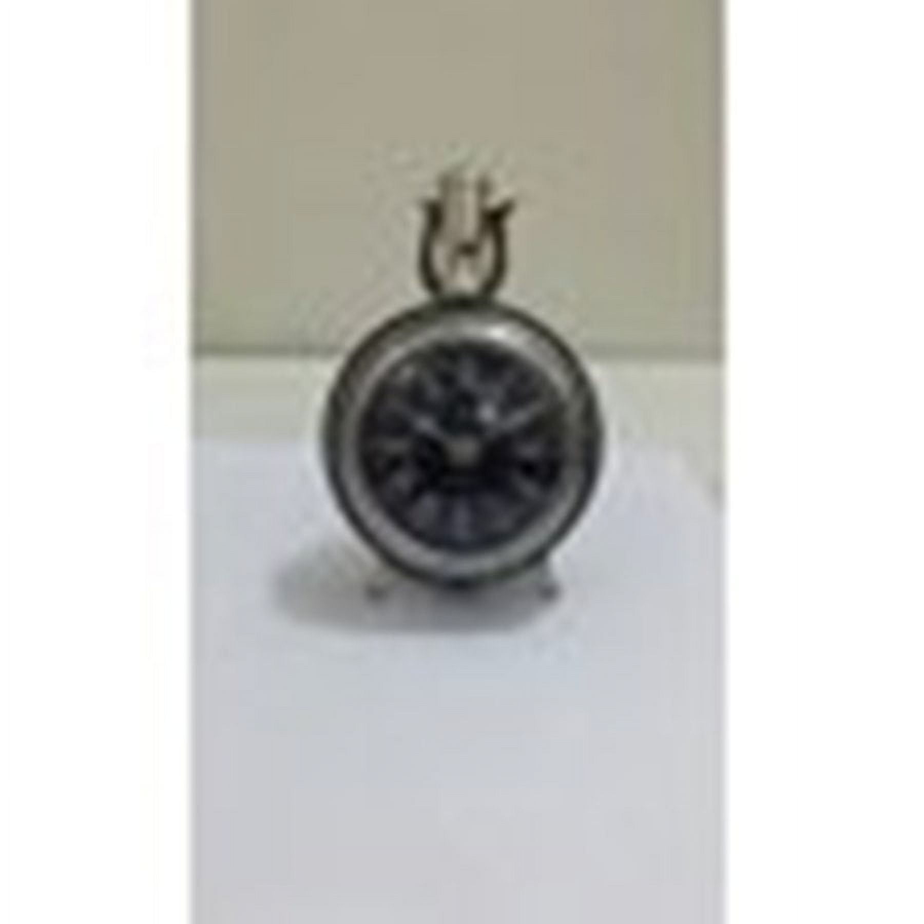 NAUTICAL MARITIME ~ BLACK CHROME FINISH DESKTOP ~ SMALL TABLE CLOCK ...