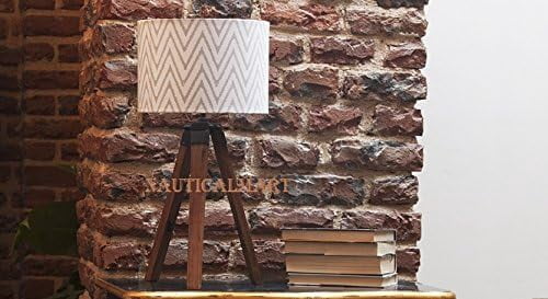 NAUTICALMART Designer Antique Brass Finish Tripod Table LAMP Stand ...