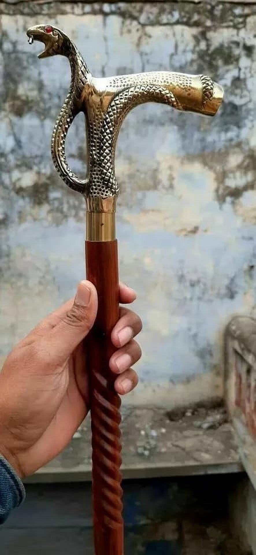 NAUTICALMARTUS BY Vintage Brass Cobra Snake Head Handle with Spiral ...