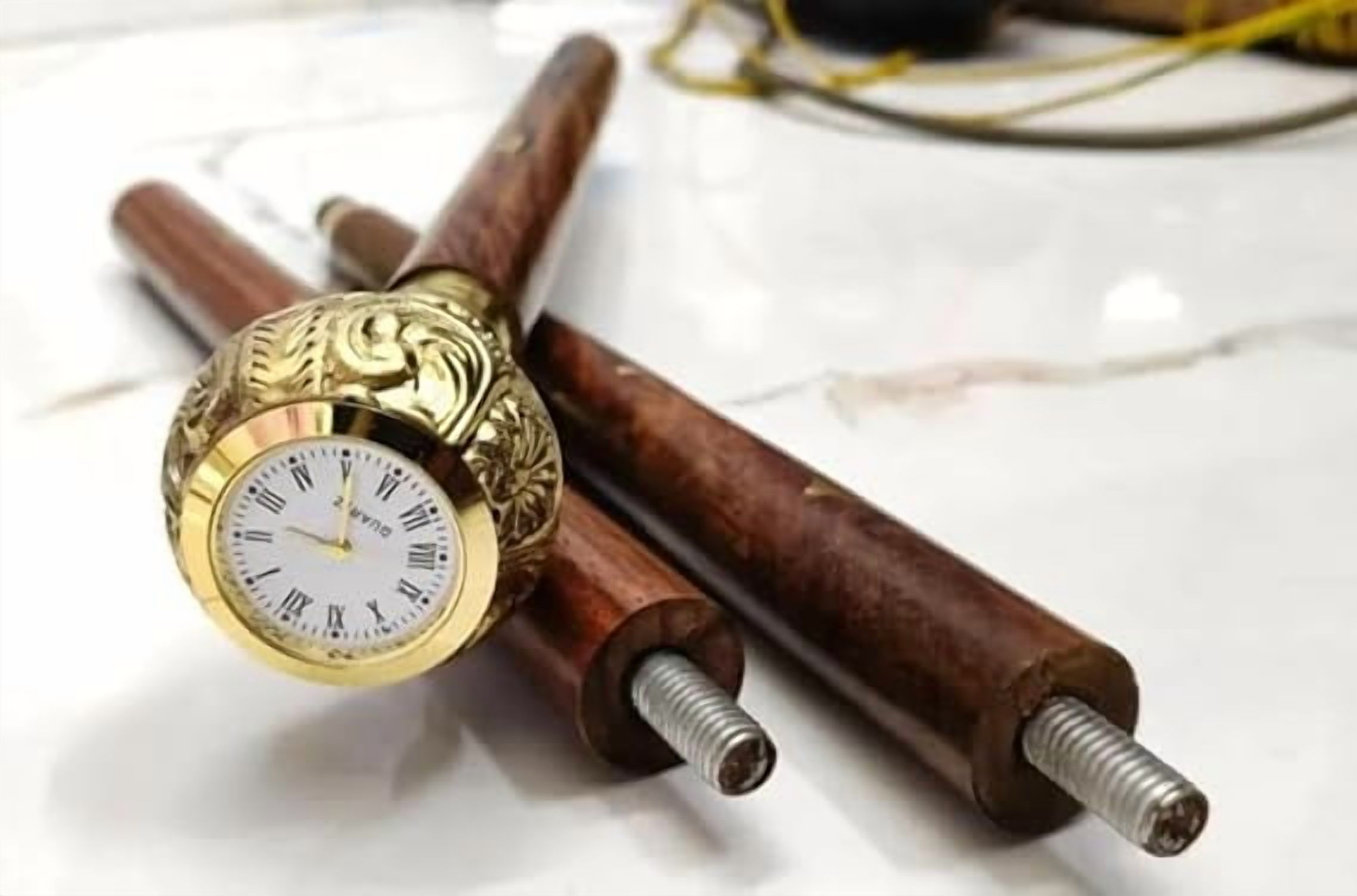 NAUTICALMARTUS Victorian Solid Brass Knob Watch Clock Head Handle ...