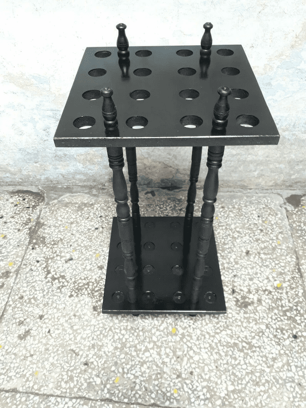 NAUTICALMARTUS Walking Cane Stand Square Wooden Storage Rack for ...