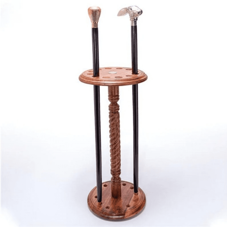 NAUTICALMARTUS Wooden rack Walking Sticks Cane Stand for Umbrella ...
