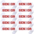NAUXIUDSJS Senior Sash 2025,White STF9 Sashes 10 Pack with Red Glitter ...