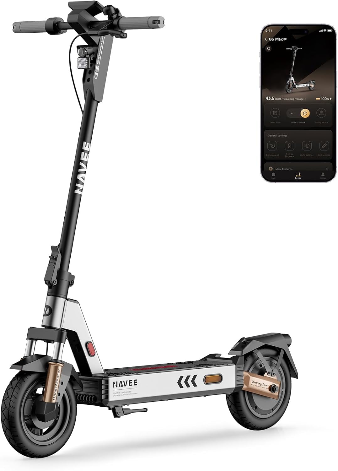 NAVEE G5 Max/G5 Pro/G5 Electric Scooter for Adults, 20 MPH & 43.5/34.2 ...