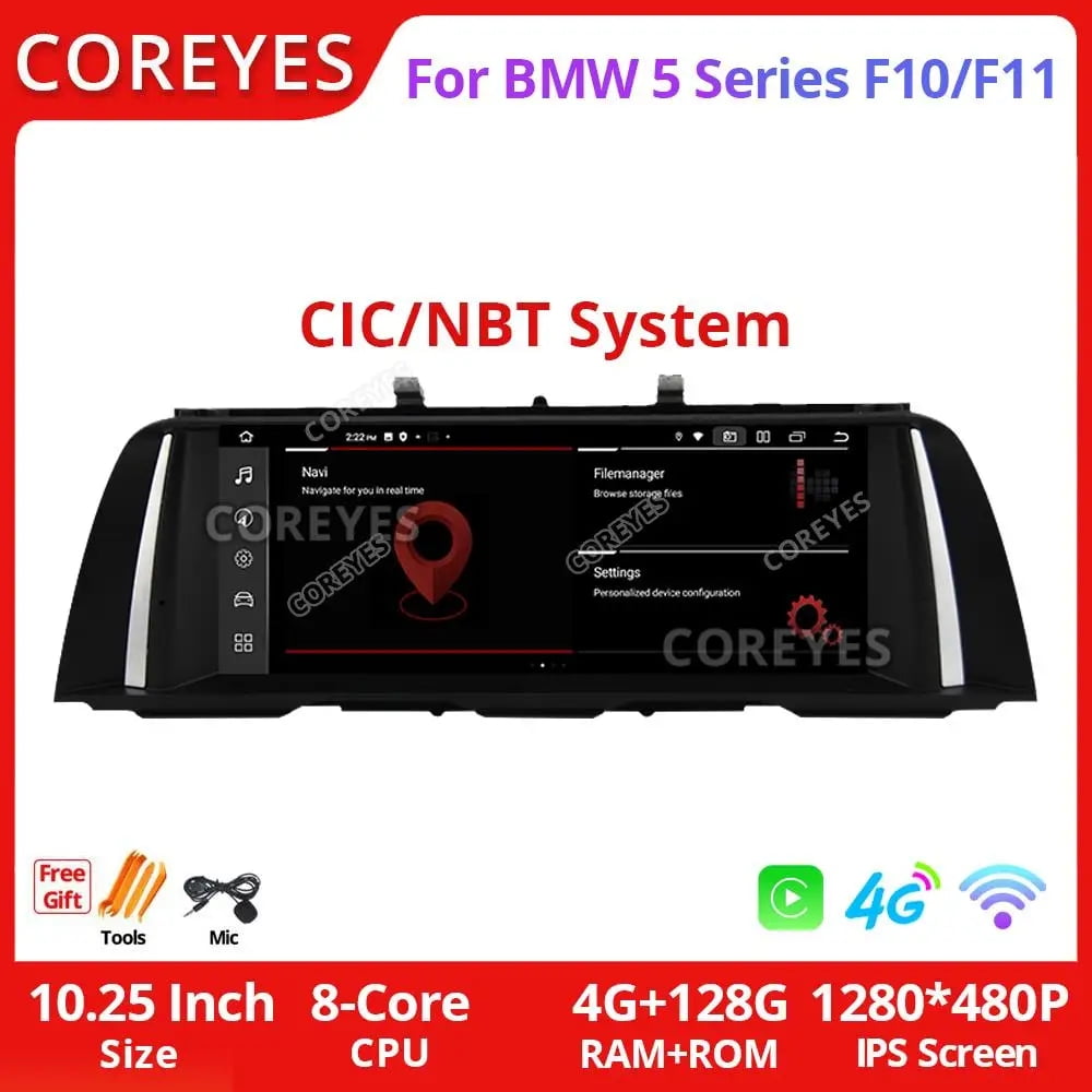 NAVIGUIDE ID8 UI 10.25'' Android13 Car Radio For BMW 5 Series F10 F11 ...