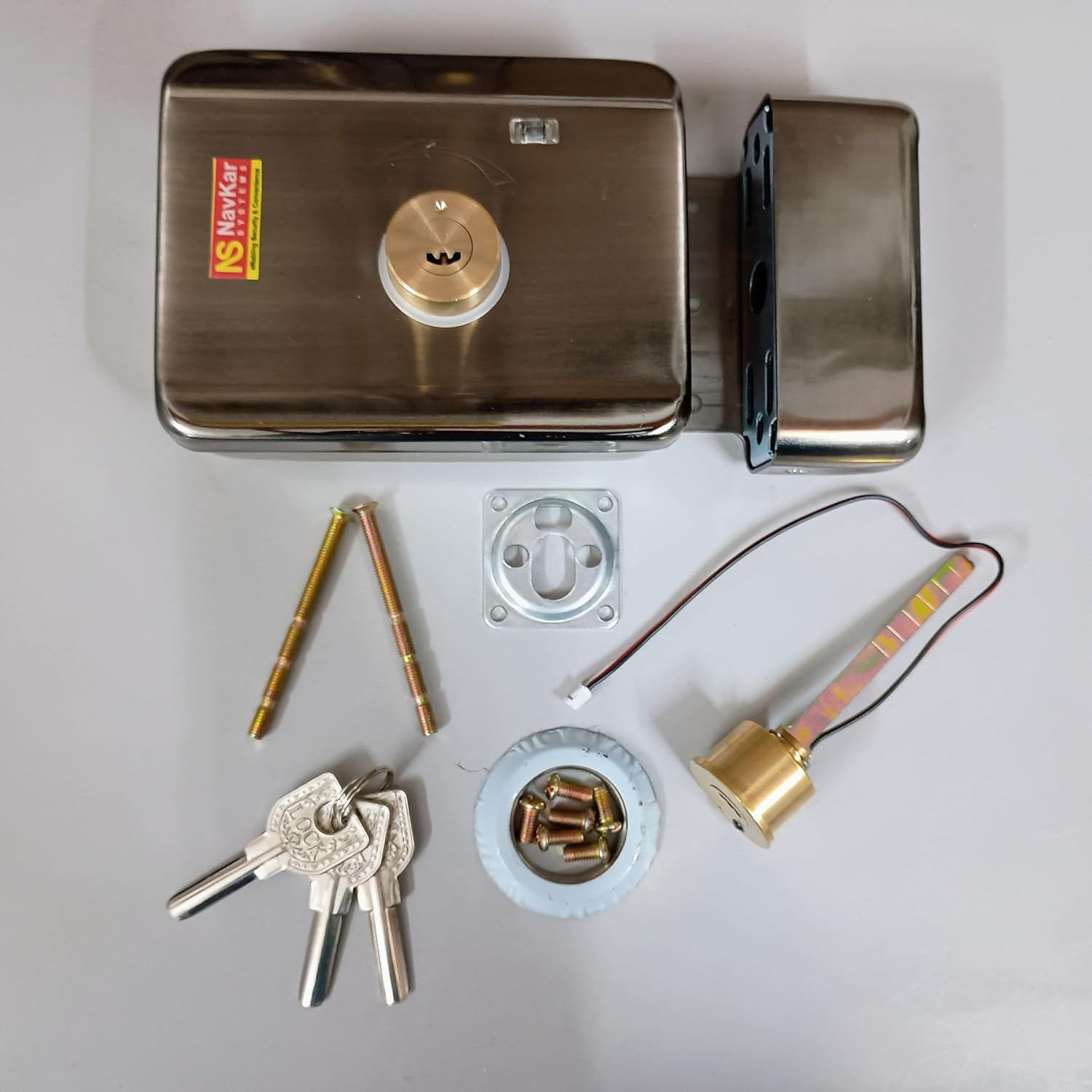 NAVKAR SYSTEMS Door LockRim Lock for Open The Door Lock motorised ...