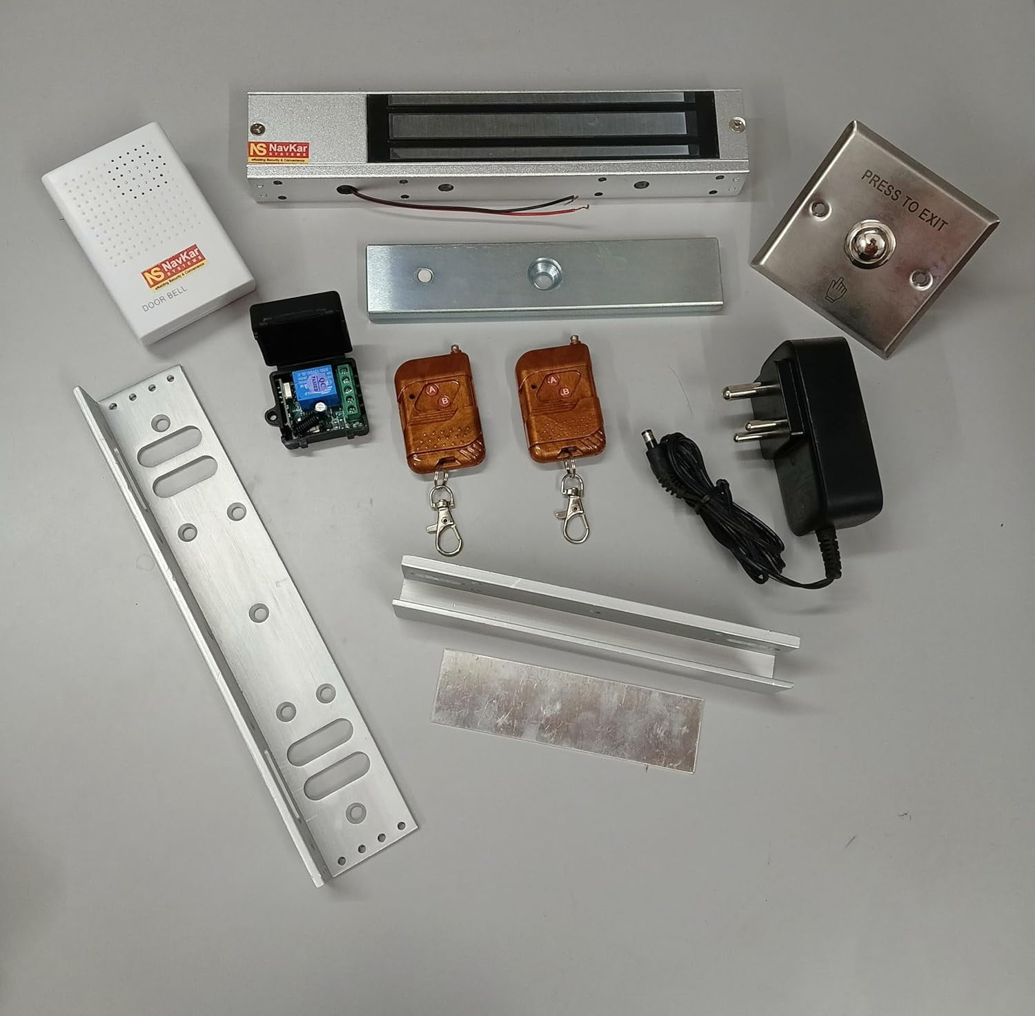 NAVKAR SYSTEMS Electro Magnetic Door Lock for Single Door with Remote ...