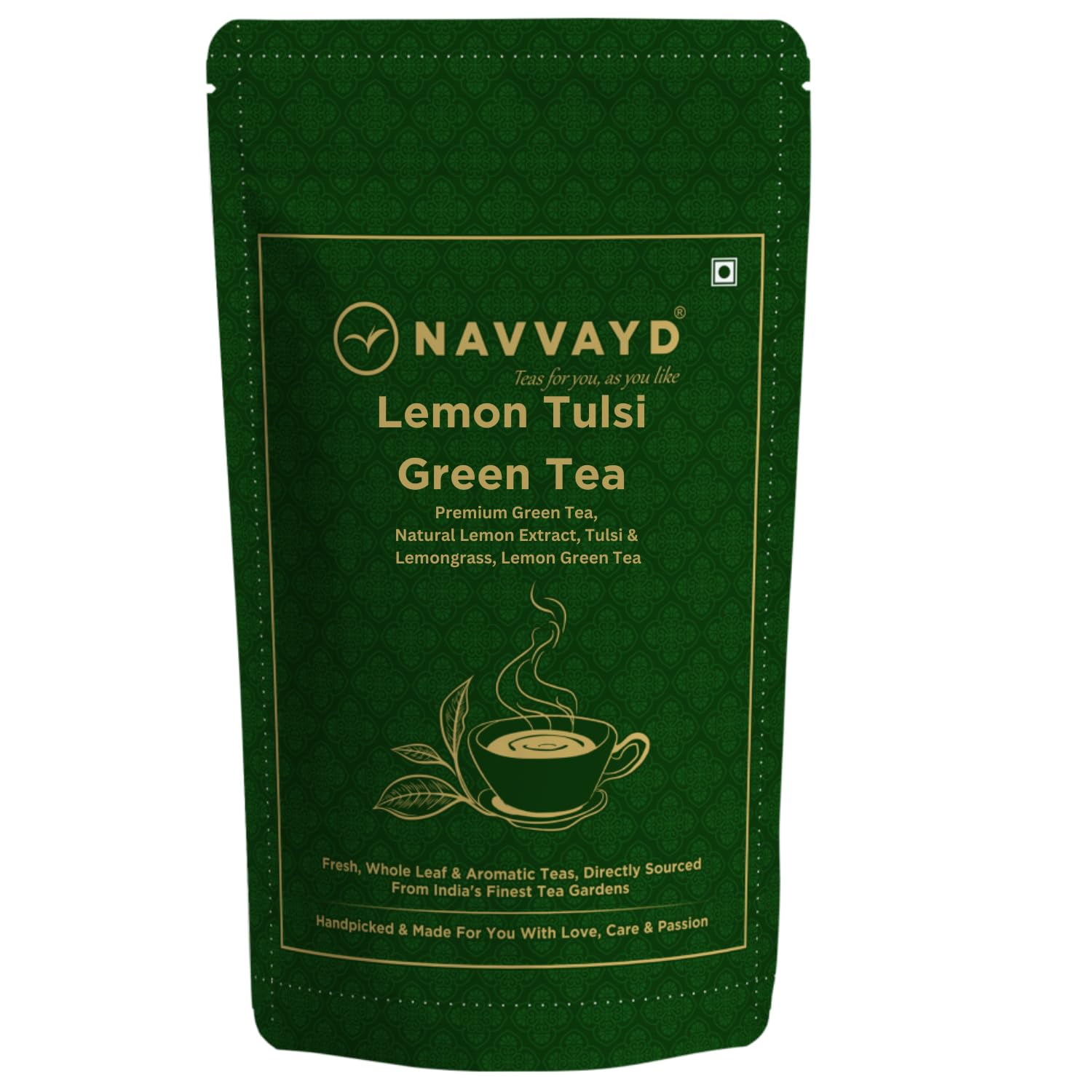 NAVVAYD Lemon Tulsi Green Tea, With Real Lemongrass & Lemon Tulsi For ...