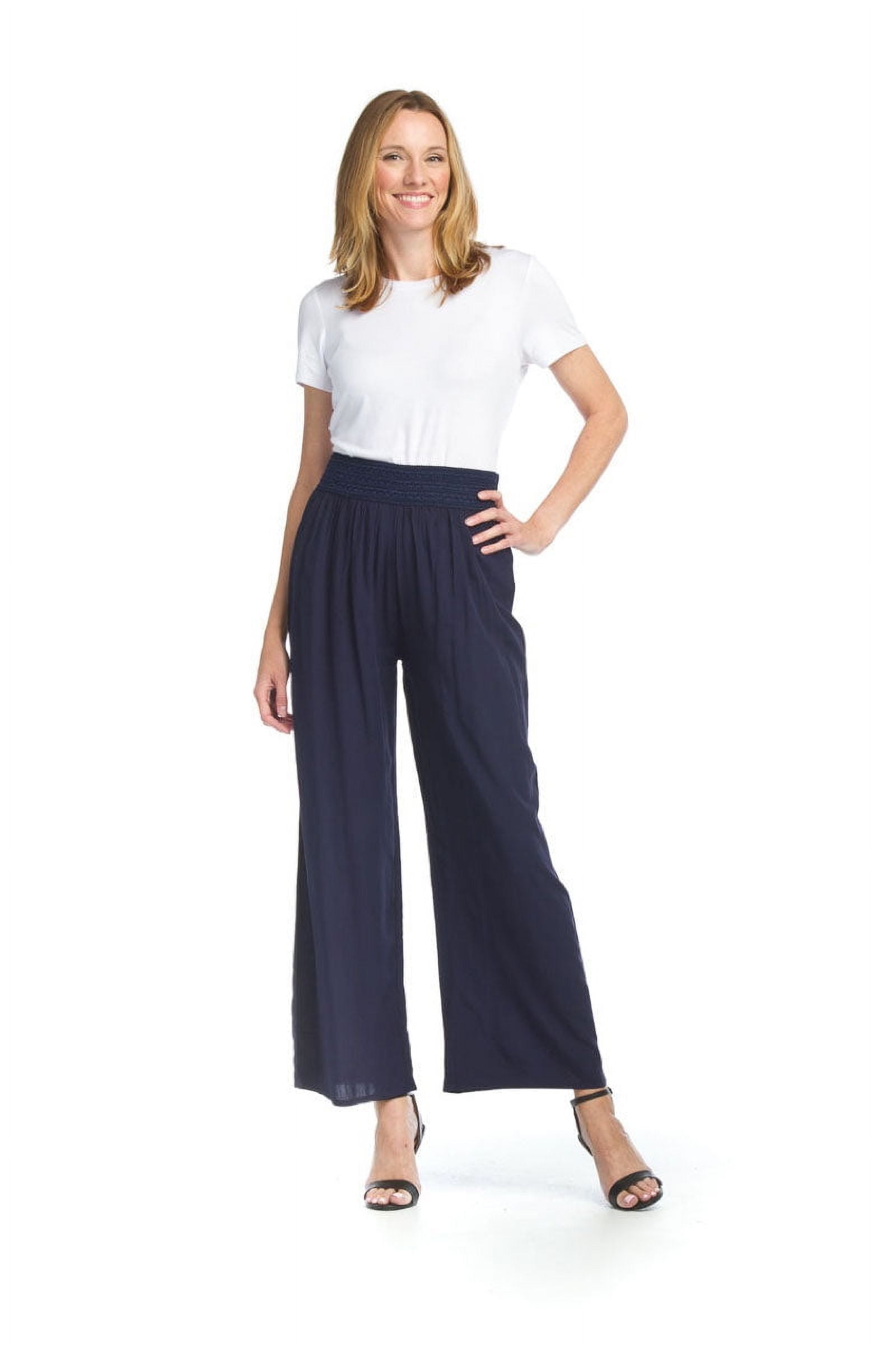 NAVY Wide Leg Pants with Braided Belt - Walmart.com