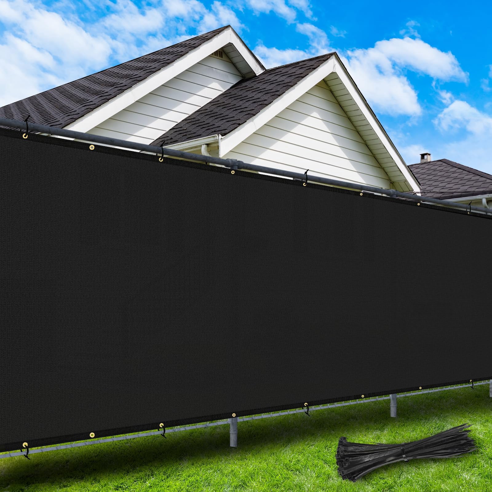 NAWAY 0 4' x 5 0' Fence Privacy Screen 98% Blockage Heavy Duty 220 GSM ...