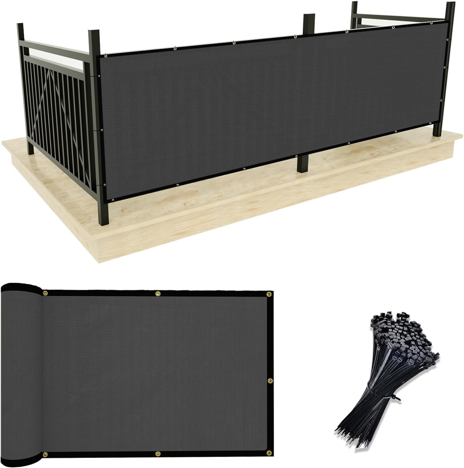NAWAY 3'X10' Custom Size Privacy Screen Fence Heavy Duty Fencing Mesh ...