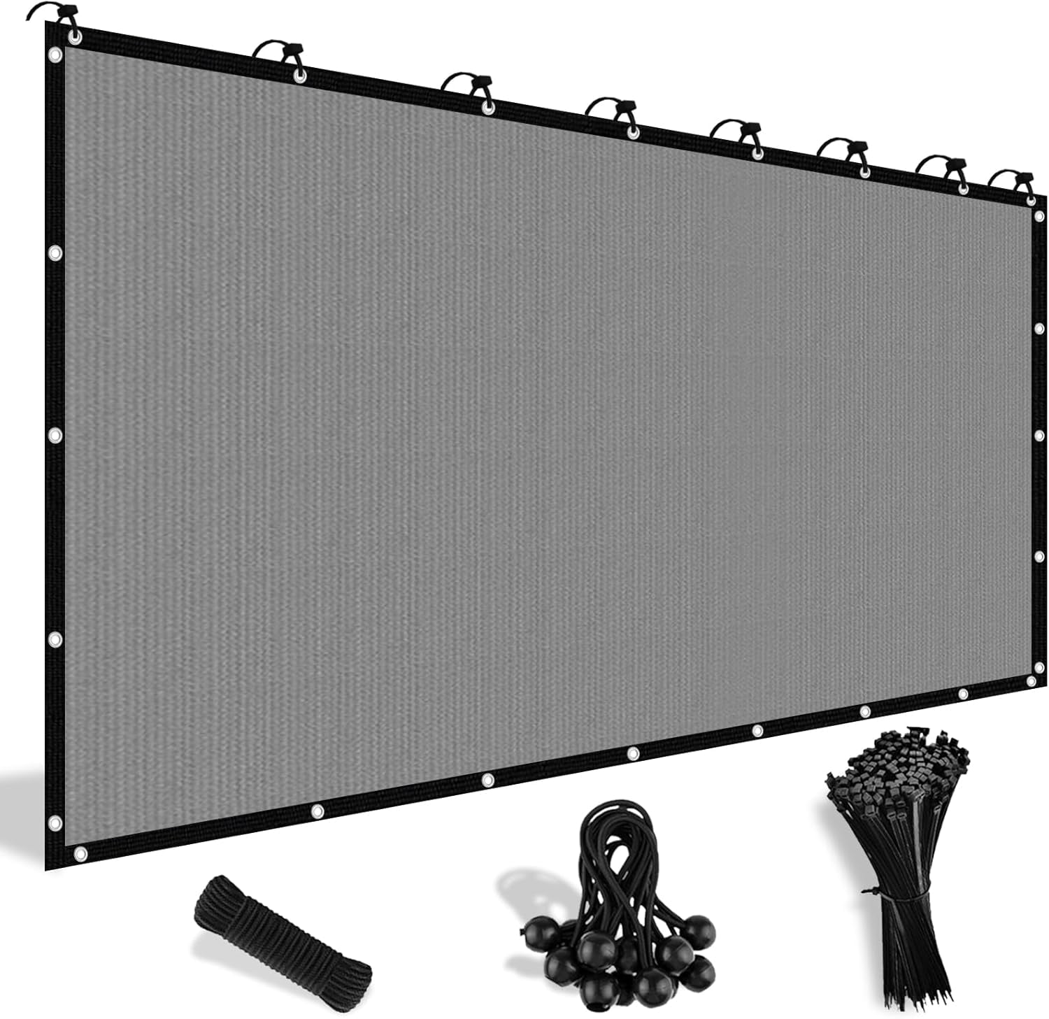 NAWAY 5'X8' Sun Shade Cloth with Grommets,90% UV Protection Mesh Tarp ...