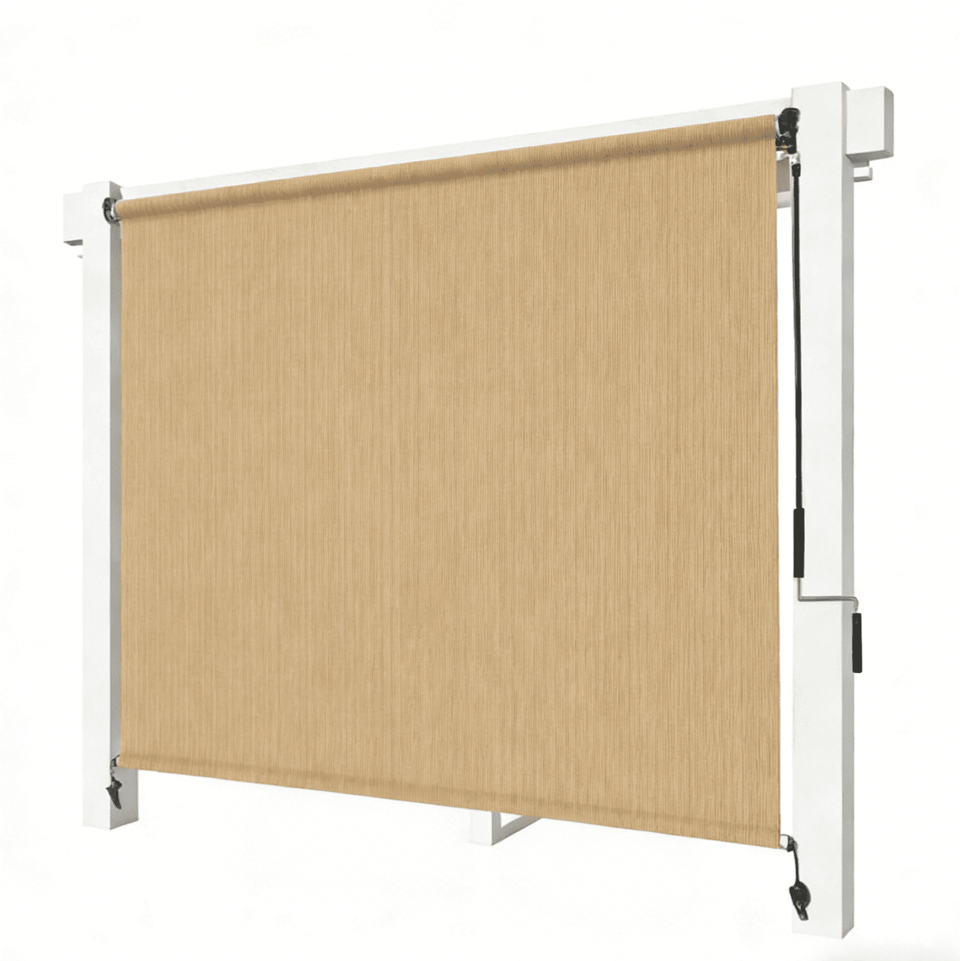 NAWAY 6'W x6'H Pole-Spliceable 220 GSM HDPE Cordless Roll up Outdoor ...