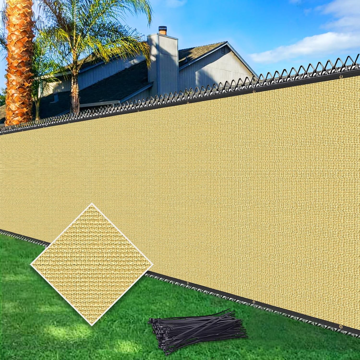 NAWAY 6'X6' Custom Size Privacy Screen Fence Heavy Duty Fencing Mesh ...