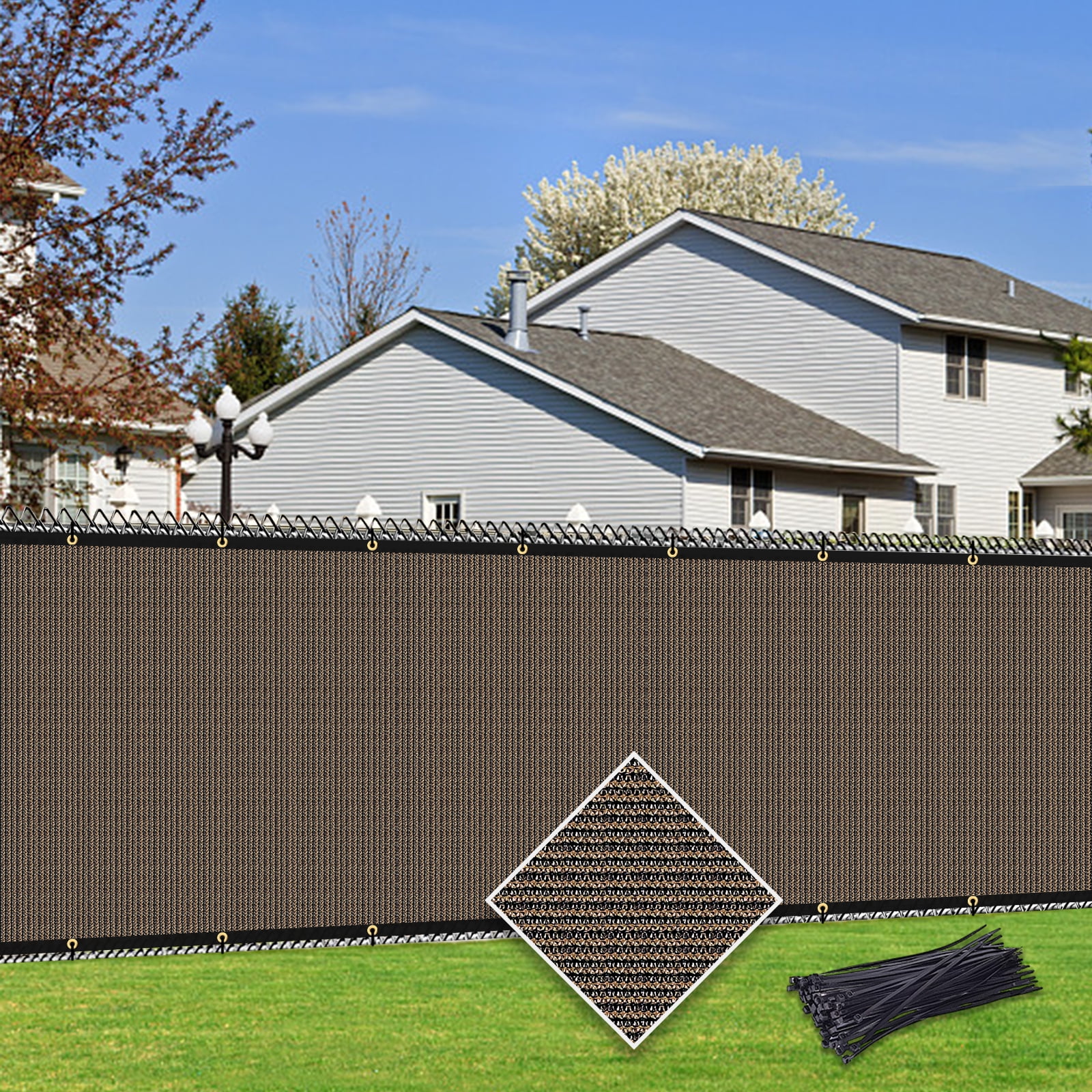NAWAY 8'X50' Fence Privacy Screen Outdoor Mesh Fencing Covers Screen ...