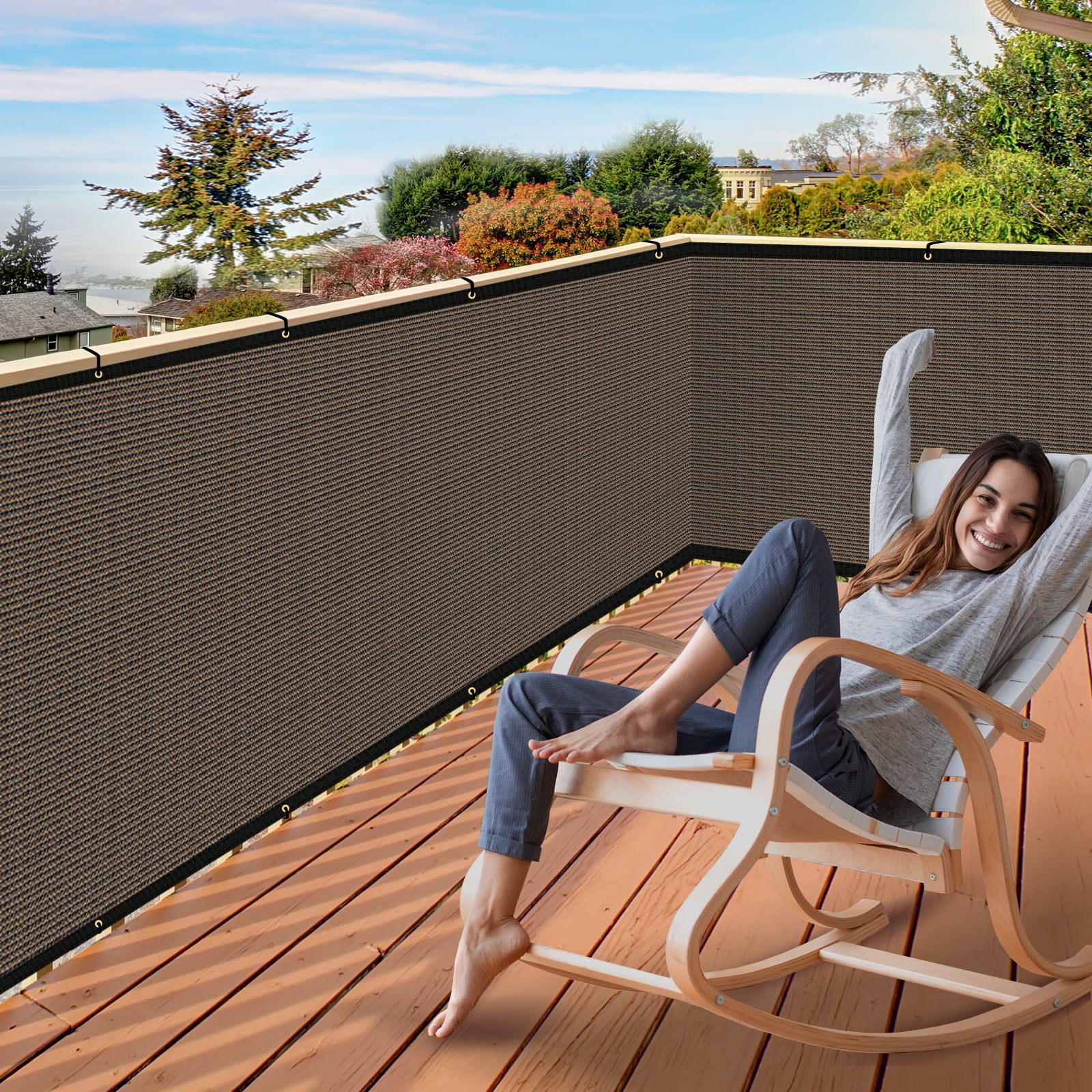 NAWAY 8'X8' Custom Size Privacy Screen Fence Heavy Duty Fencing Mesh ...