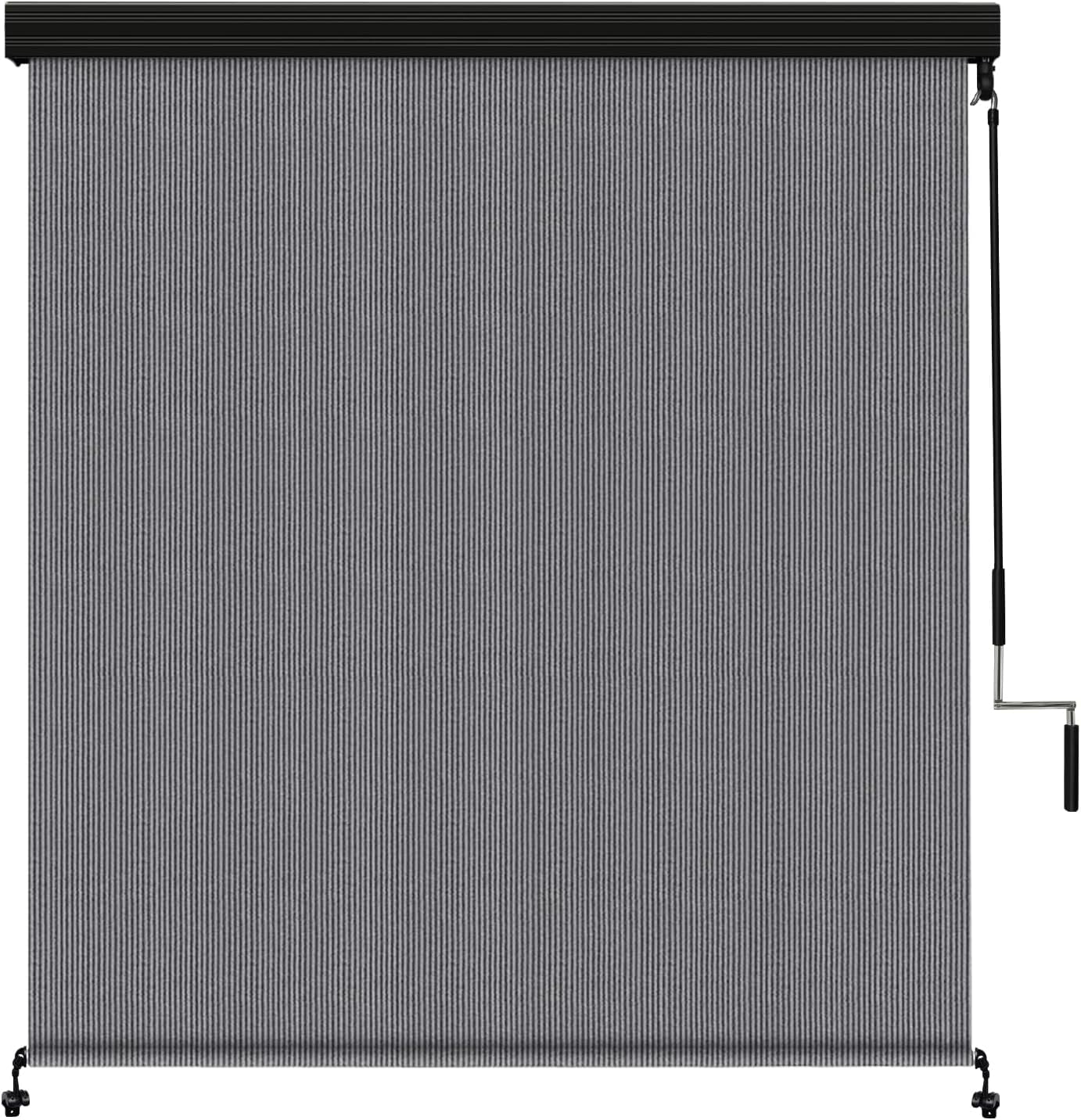 NAWAY Premium Outdoor Roller Shade,7FT X 6FT Patio Roll Up Blinds with Valance, Gray - Walmart.com