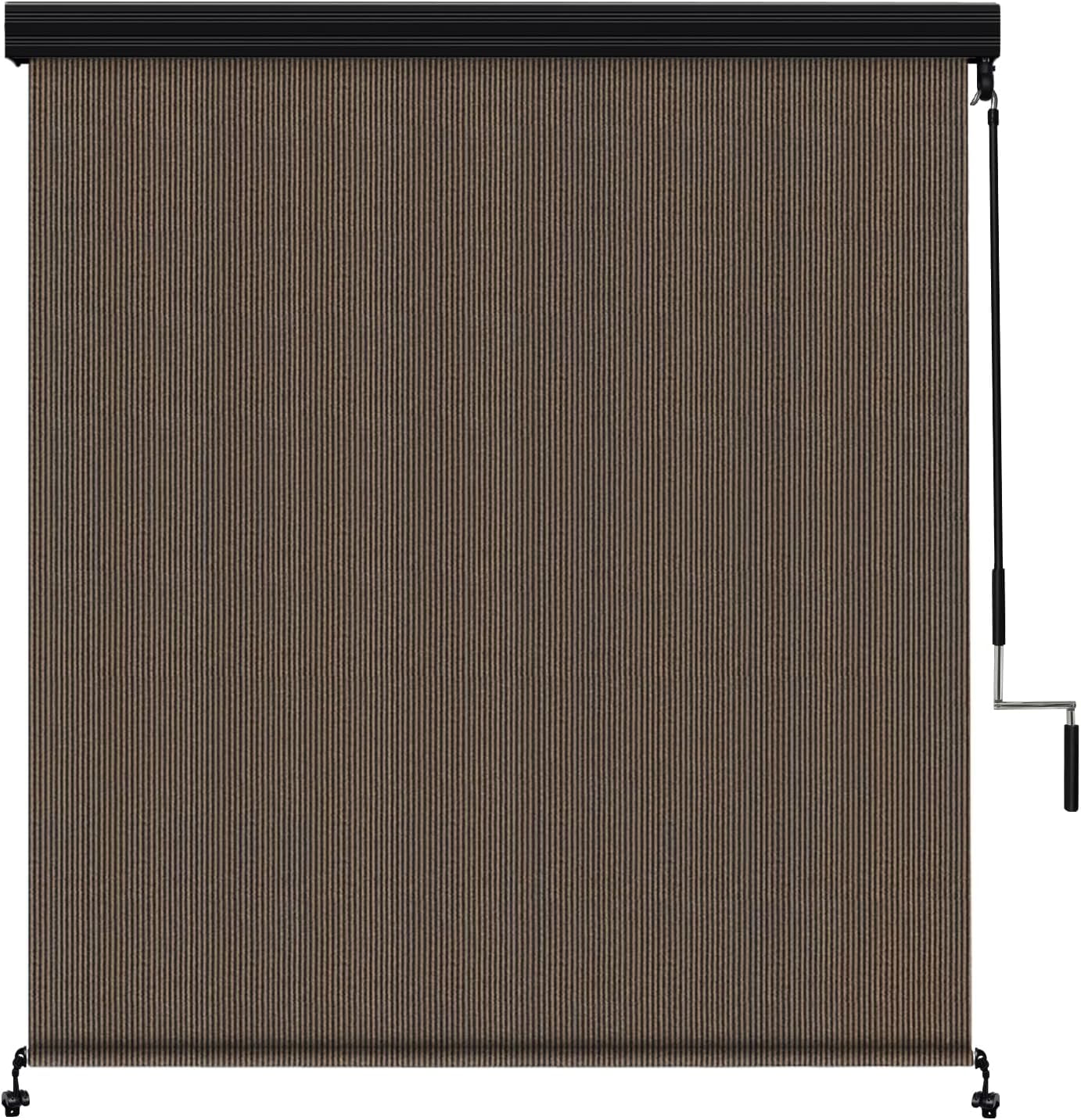 NAWAY Premium Outdoor Roller Shade,7FT X 6FT Patio Roll Up Blinds with Valance, Mocha - Walmart.com