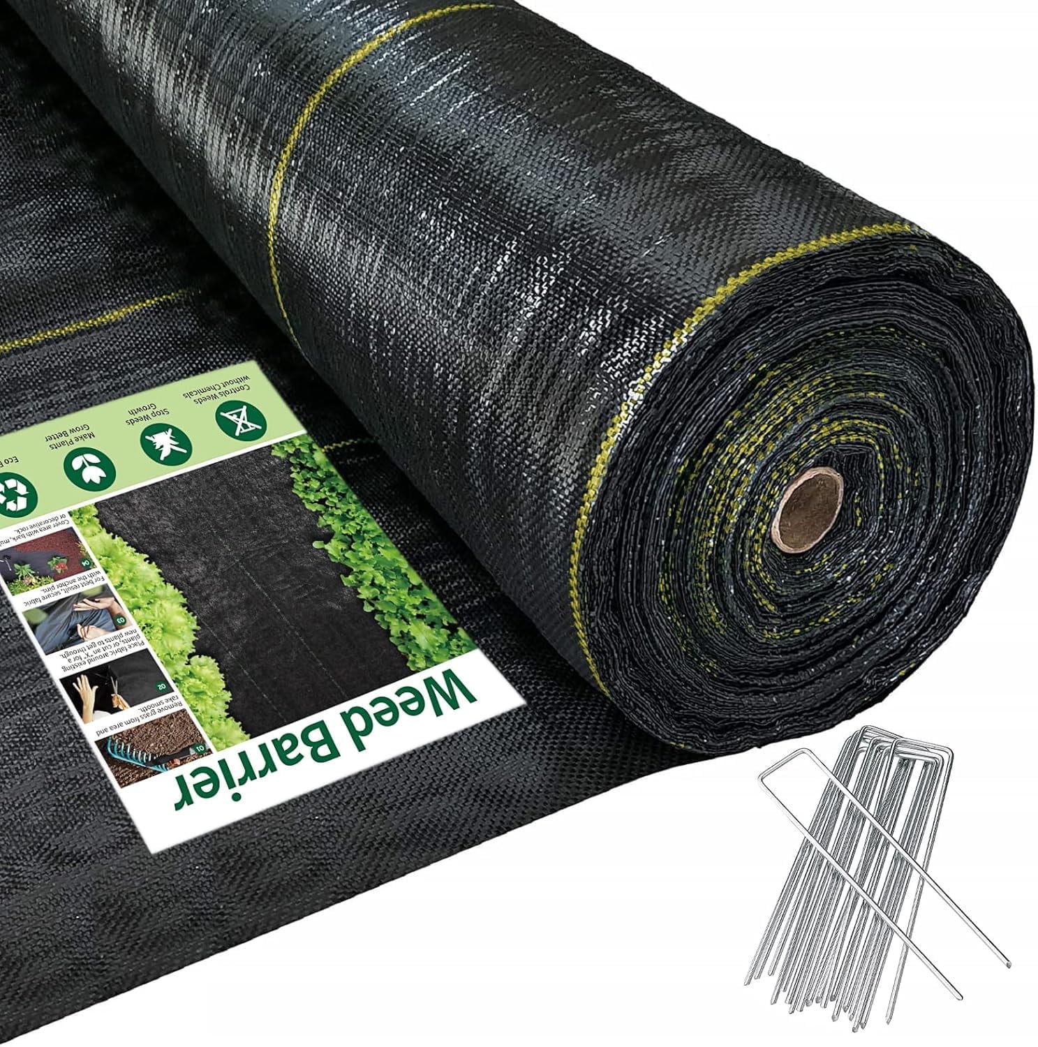 NAWAY Weed Barrier fabric 5FT X 300FT High Permeability Landscape ...