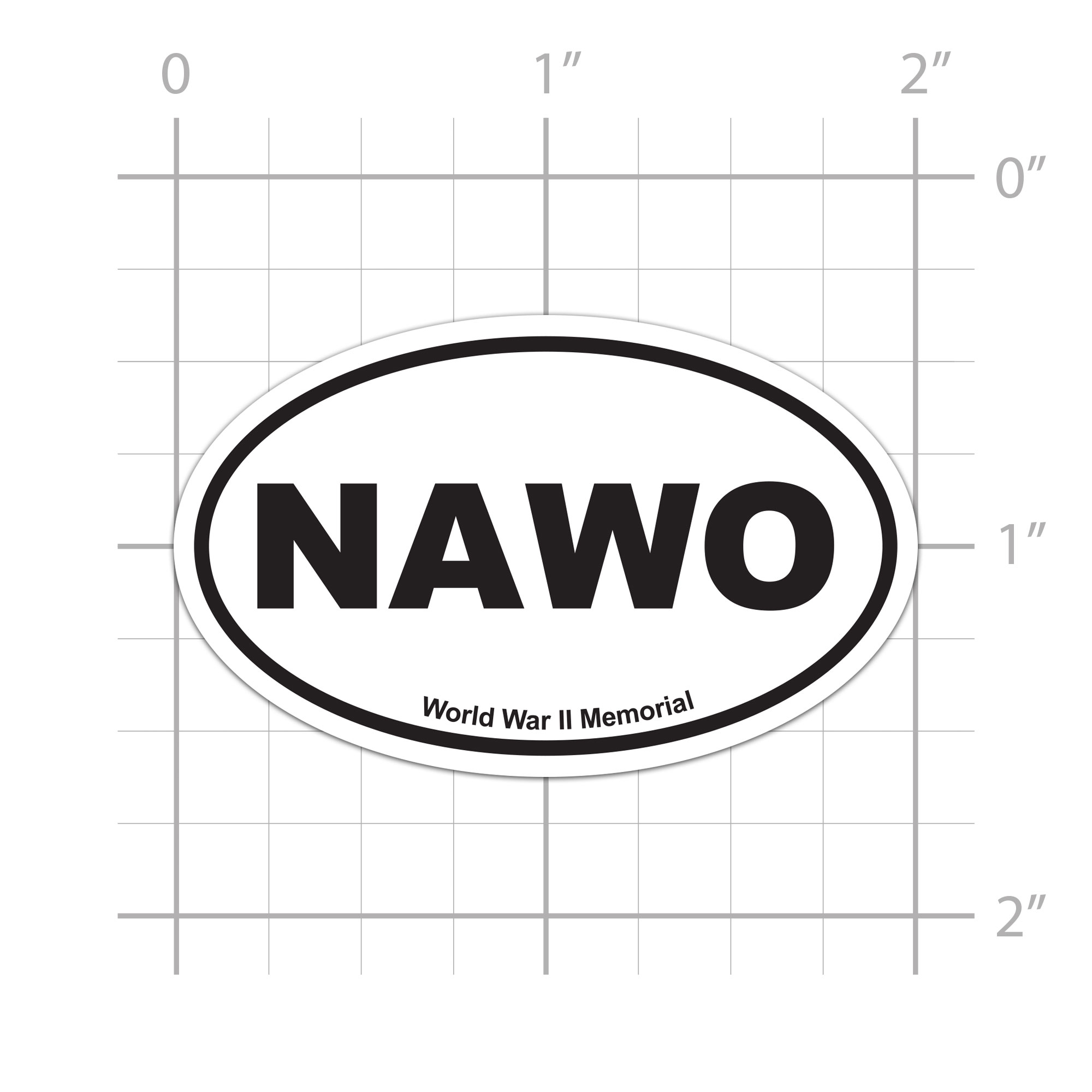 NAWO World War II Memorial Sticker for water bottle phone tumbler hard ...