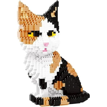NICKSUN Cartoon Cat Building Blocks for Kids, Mini 3D Tabby Cat Bricks ...