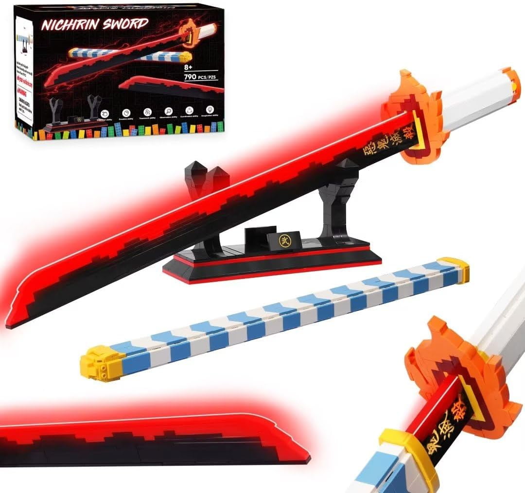 NAYIHOOP Demon Slayer Swords Building Sets Cosplay Anime Rengoku ...