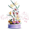 NAYIHOOP Flowers Music Box Building Sets Butterfly Orchid Spinning ...