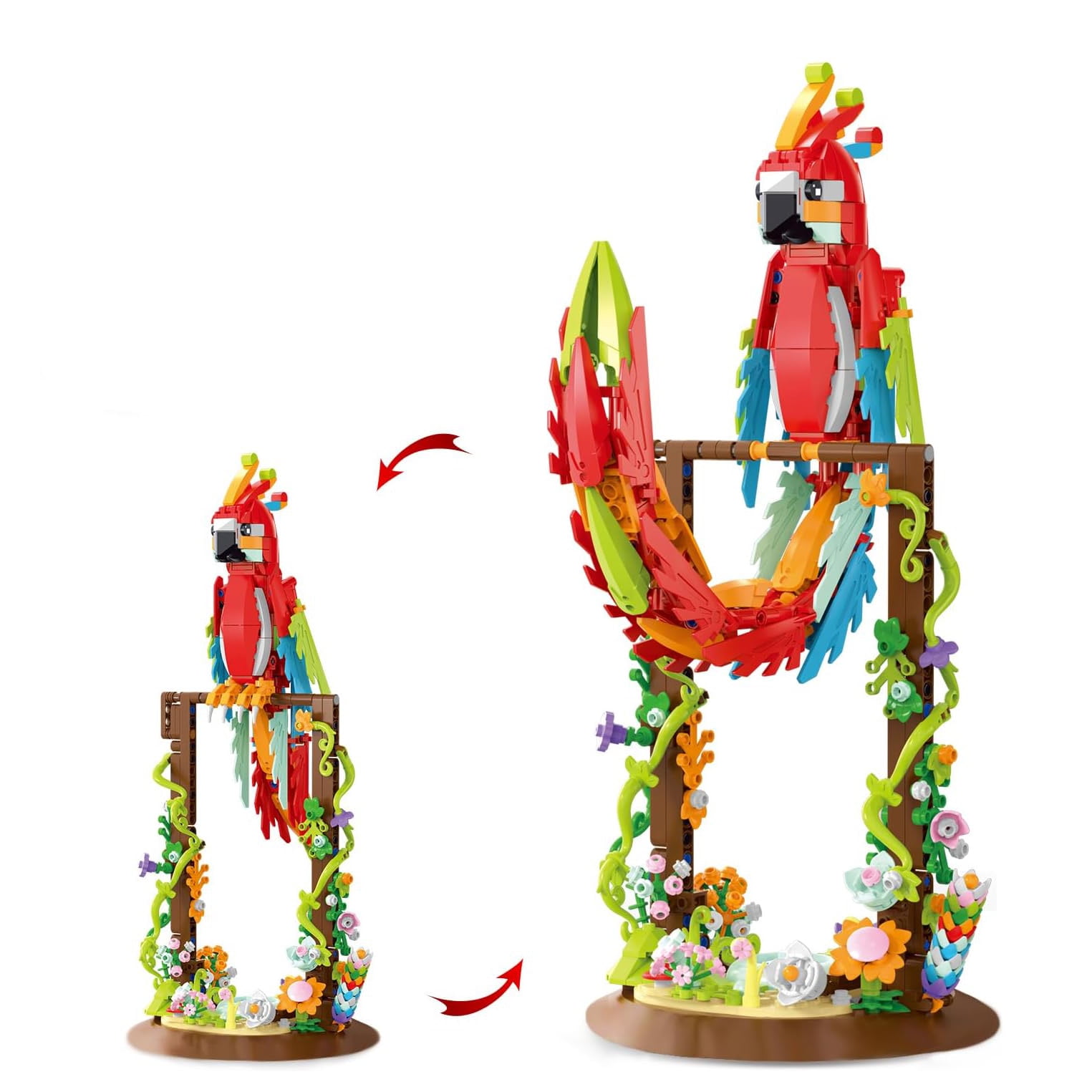 NAYIHOOP Flowers Parrot Building Sets Animals for Adults Girls Not ...