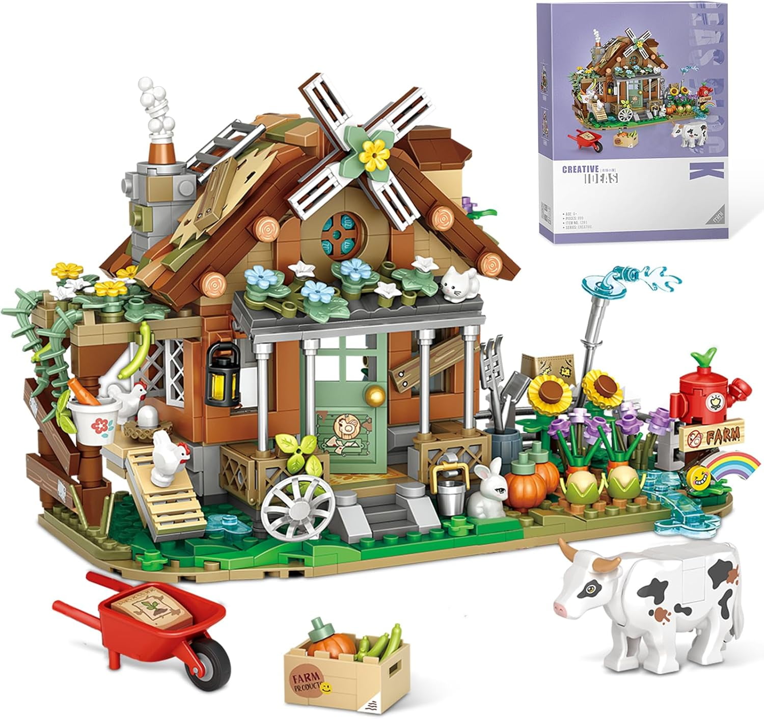 NAYIHOOP Friends Farm Building Sets with Animals for Boys Girls 8+ Not ...