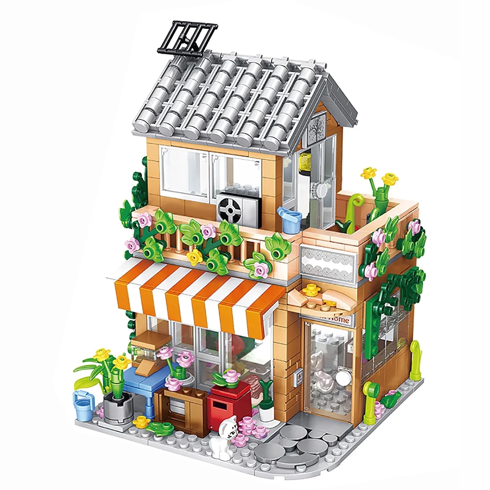 NAYIHOOP Greenhouse Holiday Villa Building Sets with LED for Girls Boys ...