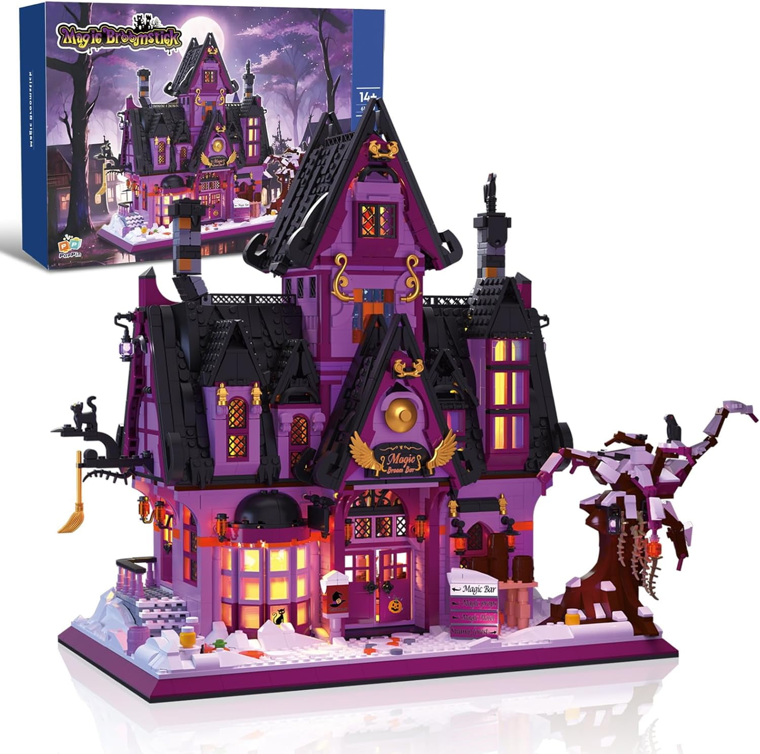 NAYIHOOP Halloween Haunted House Building Sets with Light for Boy Girls ...