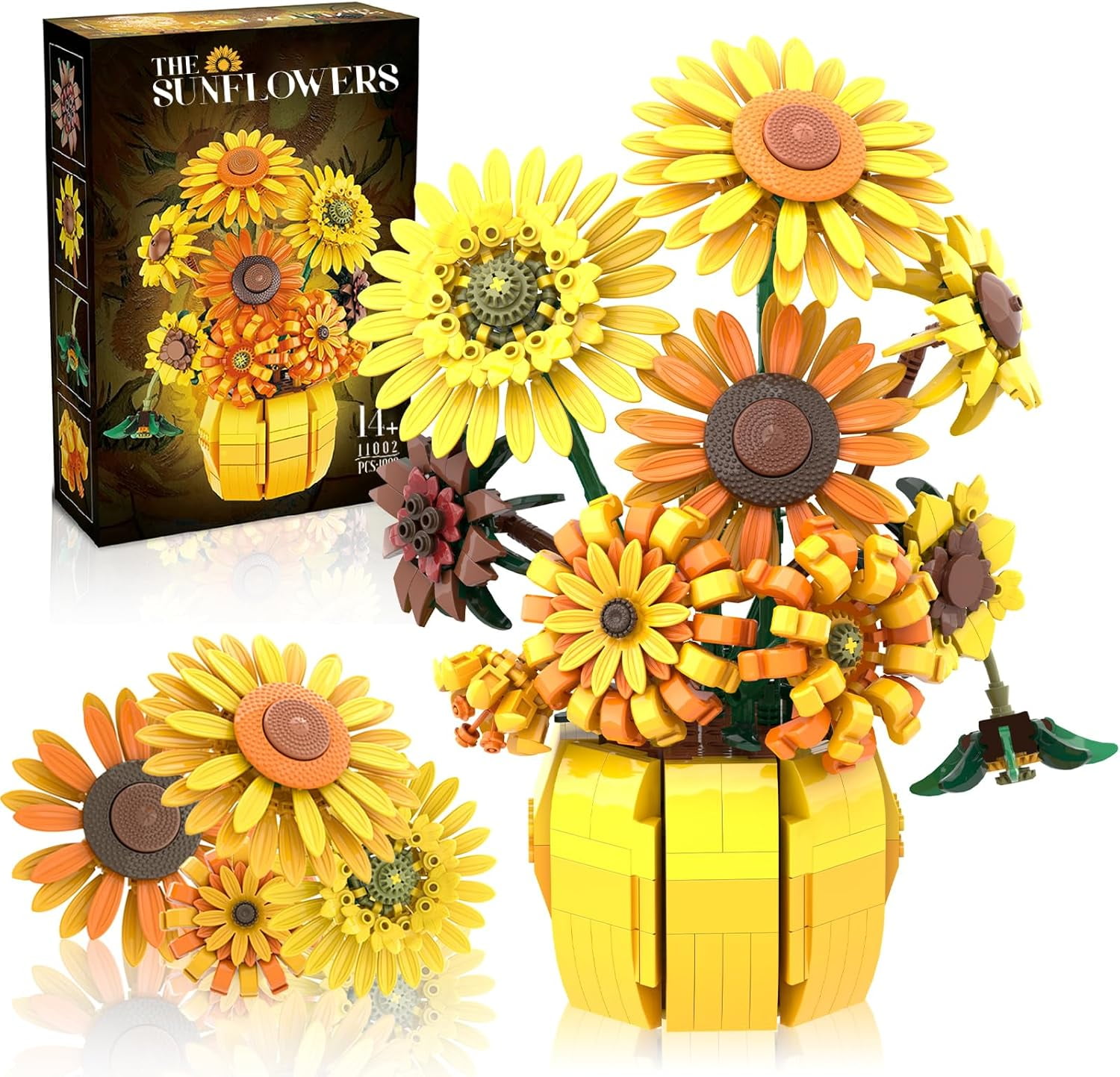 NAYIHOOP Icons Sunflowers Pot Building Sets Compatible with Lego ...