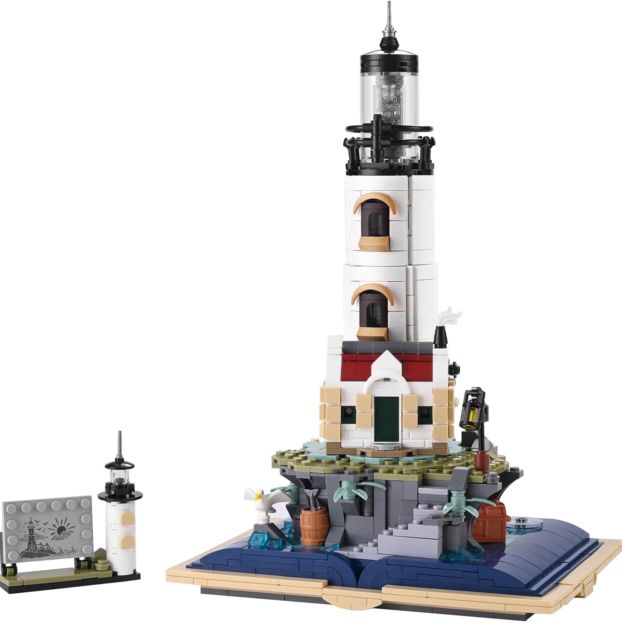 NAYIHOOP Ideas Lighthouse Building Sets with Glowing Rotating Lighting ...