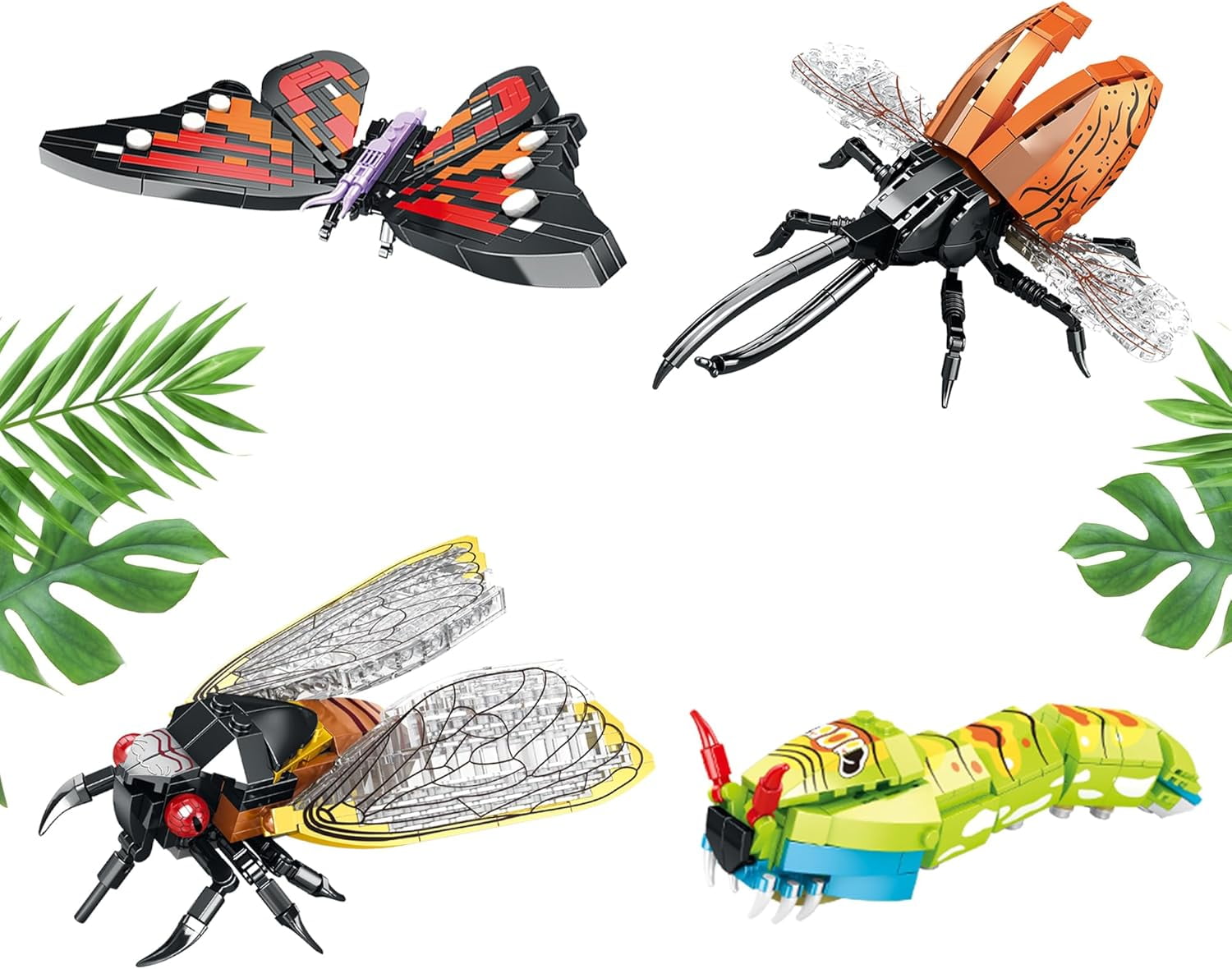 NAYIHOOP Insect Bugs Building Sets Butterfly for Boys Girls 8 ...