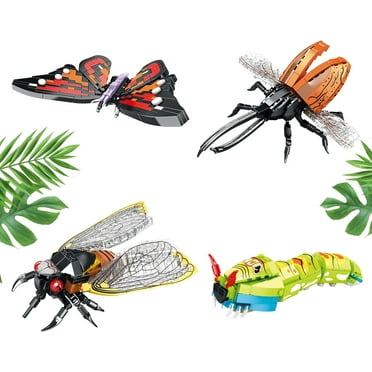 GZBrick Ladybug Flowers Building Sets Insects Tree Plants for Girls ...