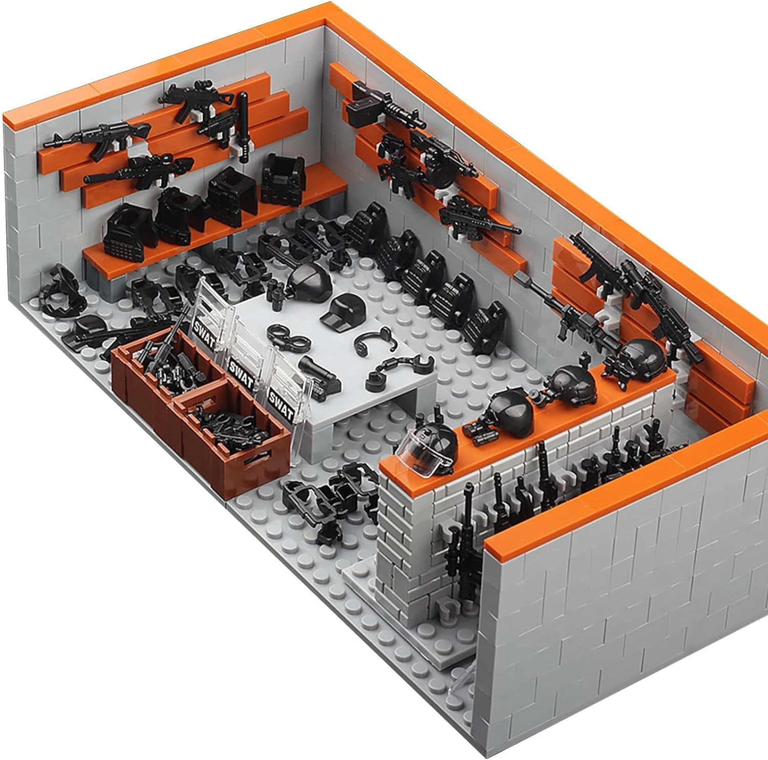 NAYIHOOP Military Base Building Sets Battle Brick Armory Swat Team Guns ...