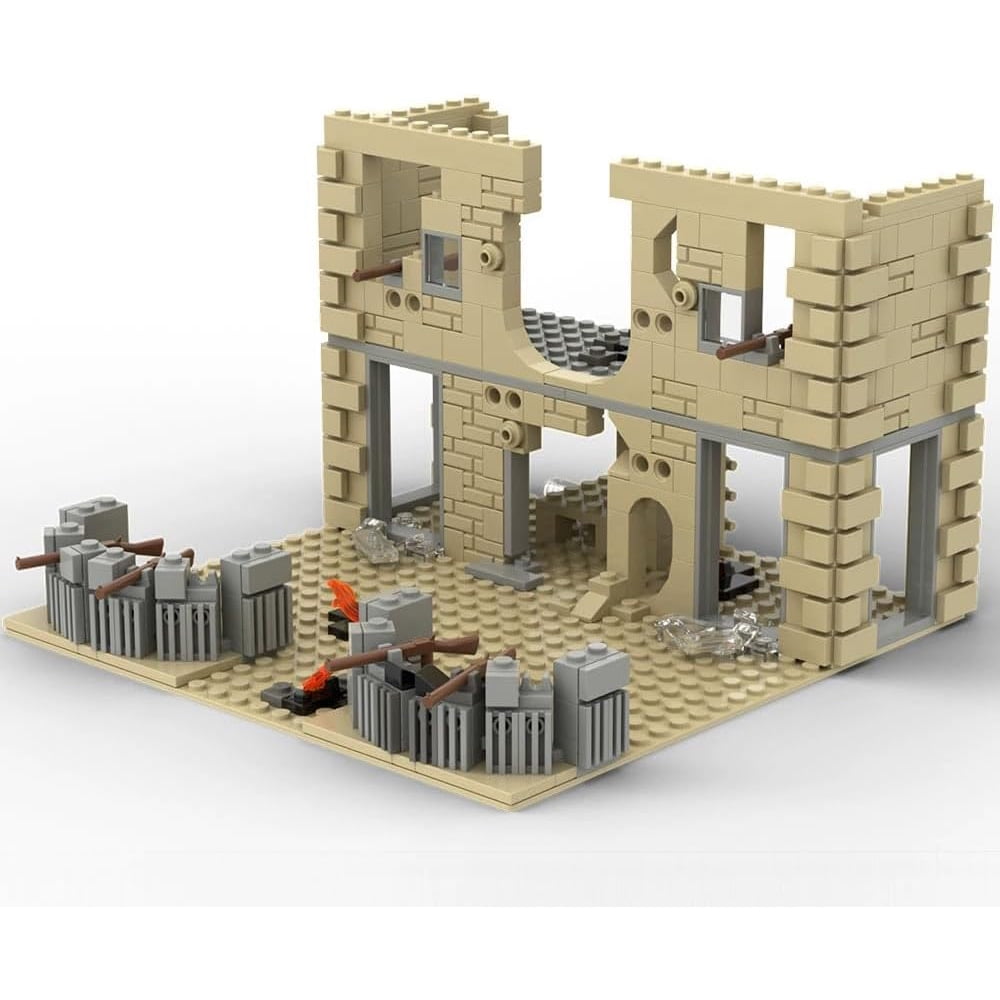 NAYIHOOP Military Base Building Sets Mini Figure WW2 Military Ruins ...