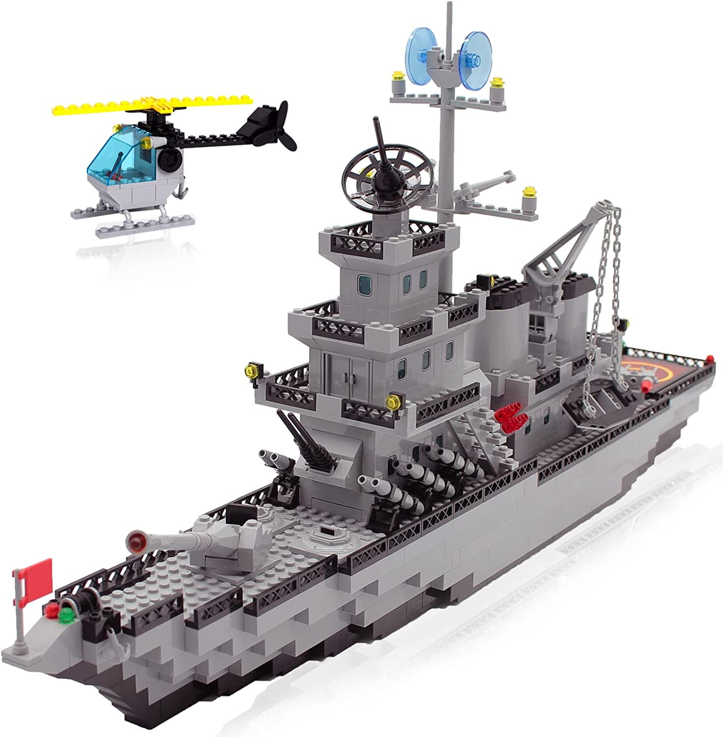 NAYIHOOP Military Battleship Building Sets Cruiser Super Large Size for ...