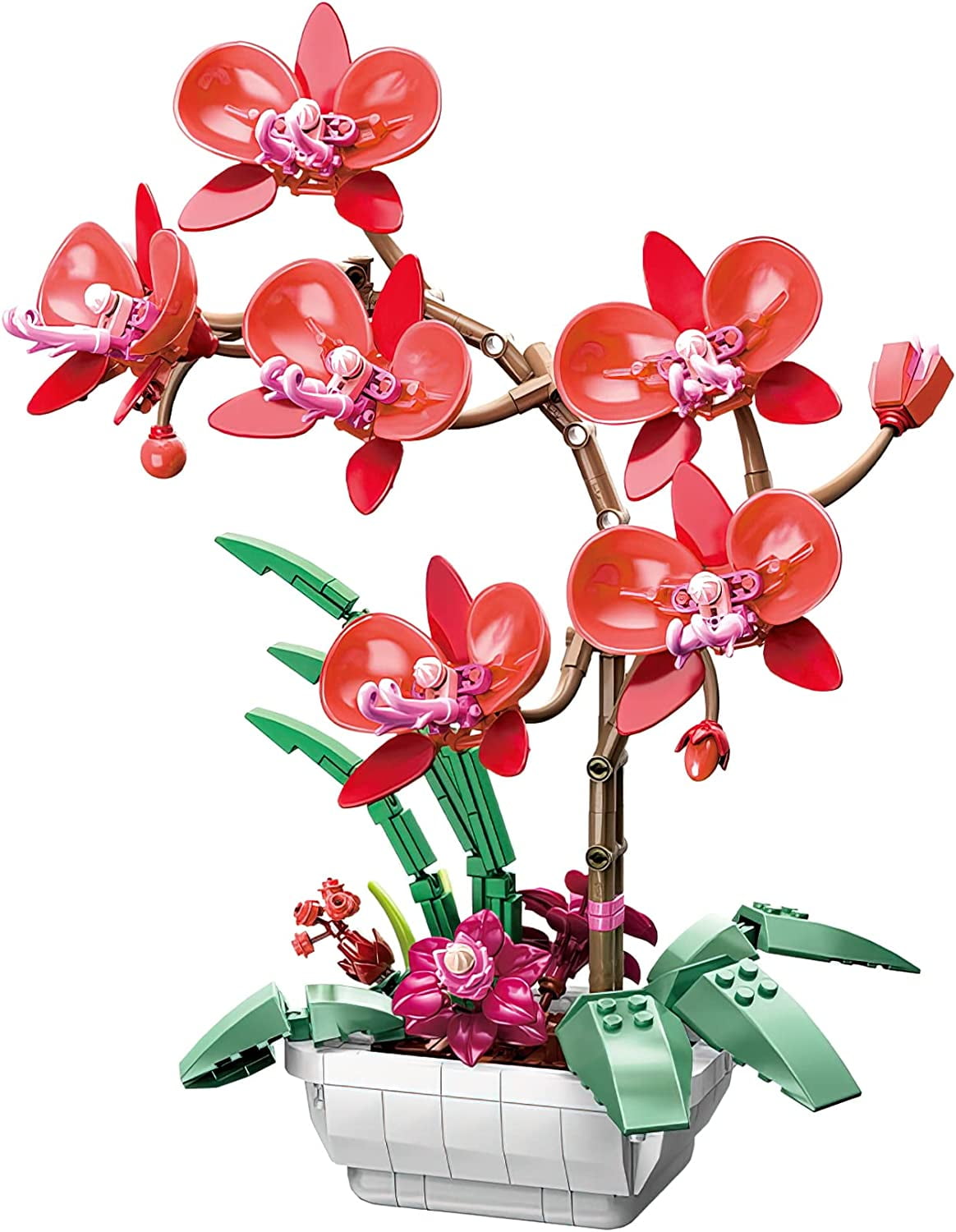 NAYIHOOP Orchid Flowers Bouquet Building Sets Home Decor for Adults ...